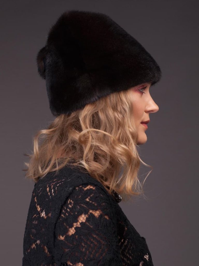 Dark Brown Mink Fur Hat | Handmade by NordFur