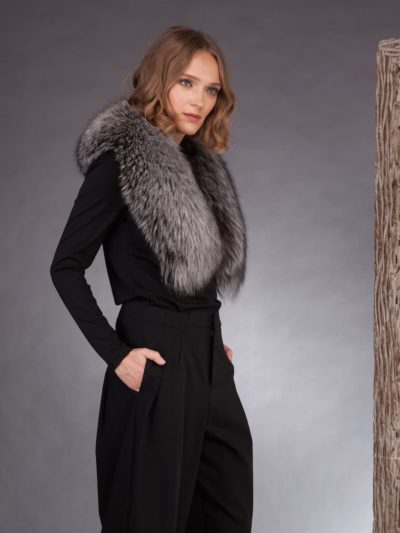 Silver Fox Fur Collar for Coats & Jackets | NordFur
