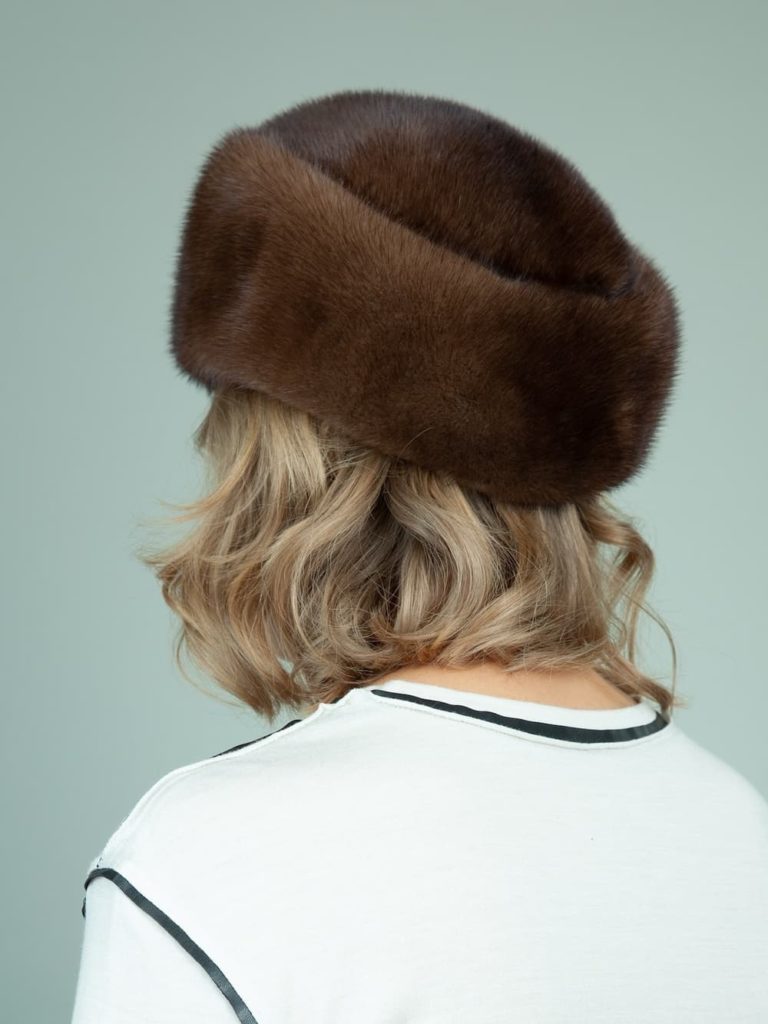 Classic Natural Brown Mink Fur Hat | Handmade by NordFur