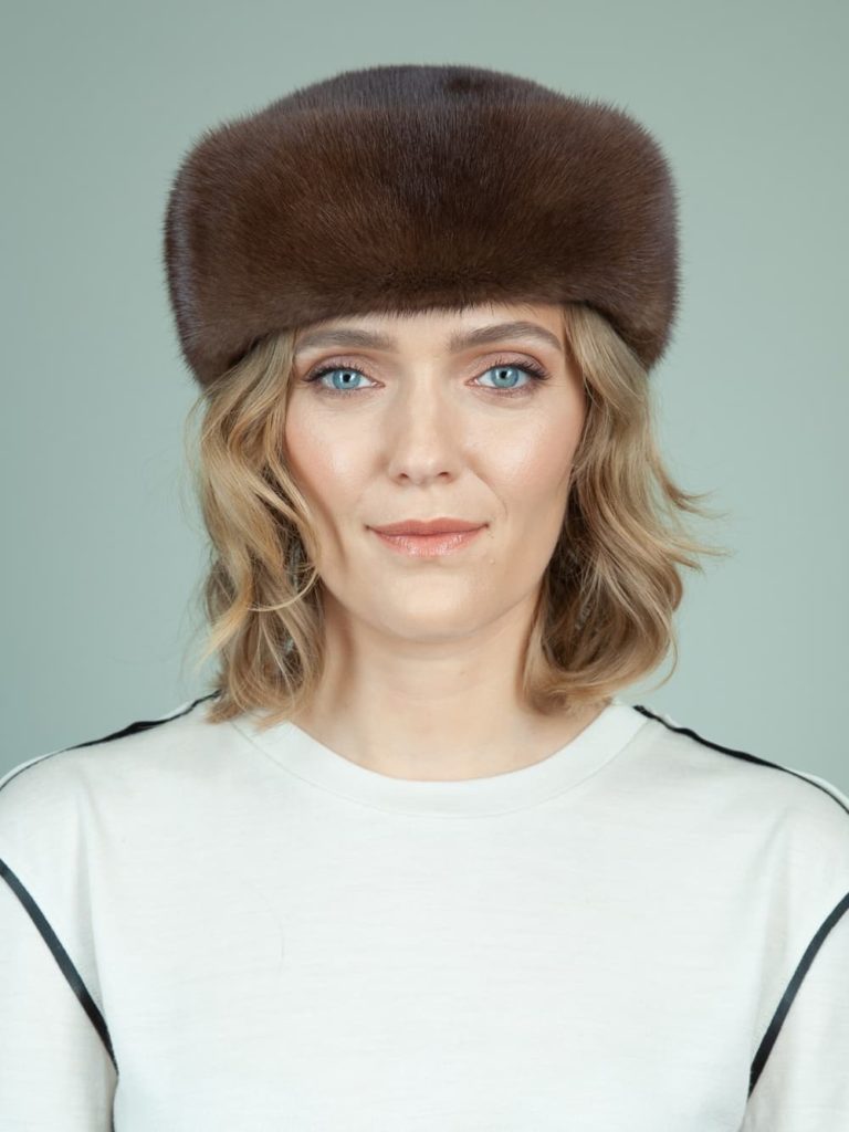 Classic Natural Brown Mink Fur Hat | Handmade by NordFur
