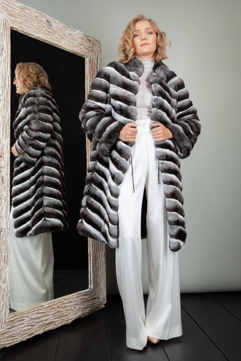 Chinchilla Fur Coat | Handmade by NordFur