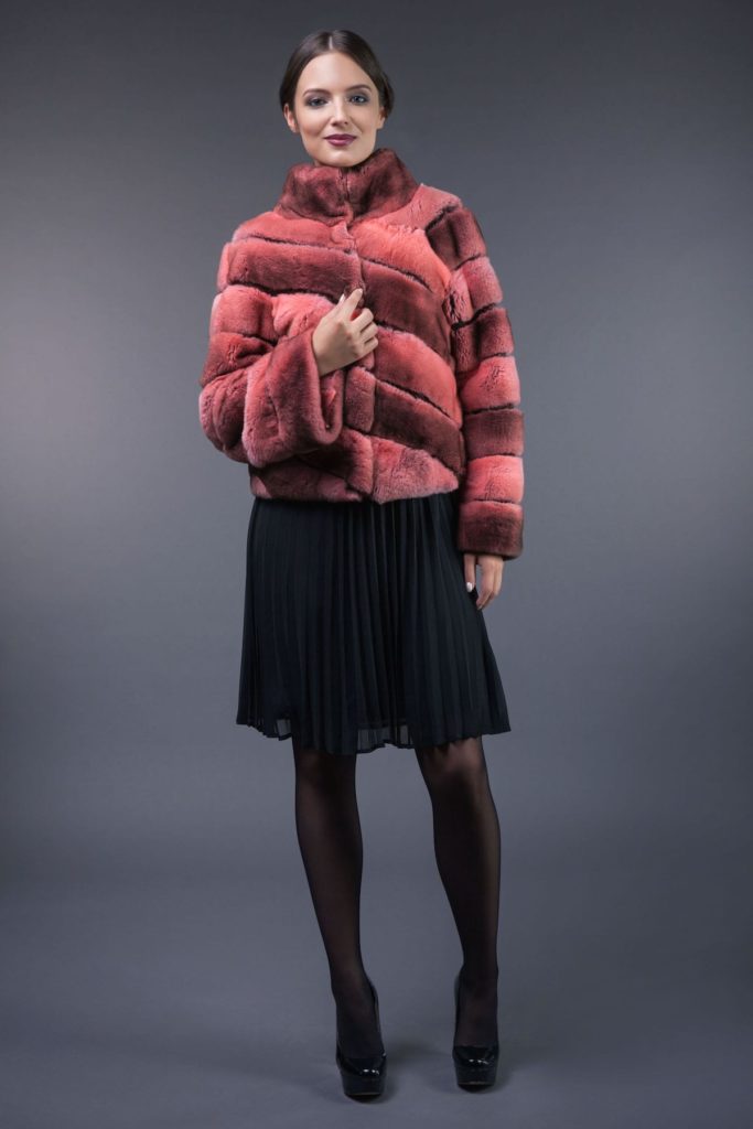 Rex Rabbit Pink Fur Jacket | Handmade by NordFur